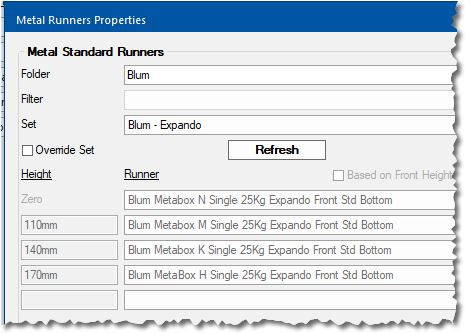 Blum Metabox Drawers - CabMaster Software Australia