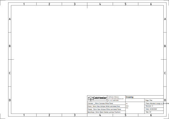 Letter Landscape Template - CabMaster Software Australia