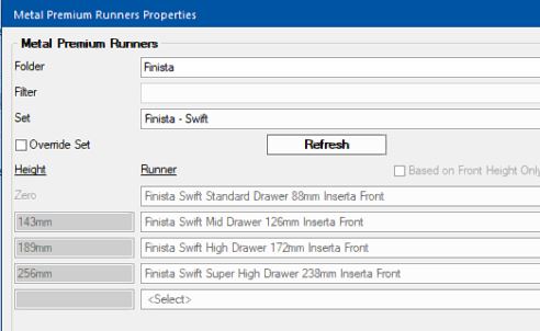 Lincoln Sentry Finista Swift Drawers - CabMaster Software Australia
