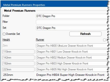 DTC Dragon Pro Drawers - CabMaster Software Australia